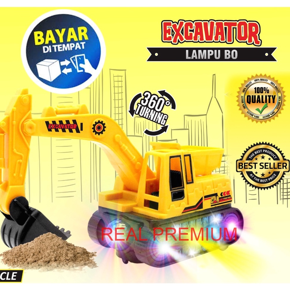 Jual rd Mainan Beko Excavator Truk Konstruksi Bump And Go Lampu Dan ...