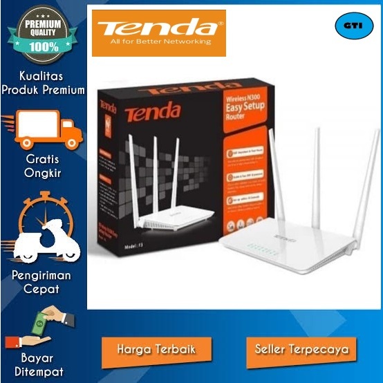 Jual Tenda modem adapter repeater wireless router tenda N300 model F3 ...