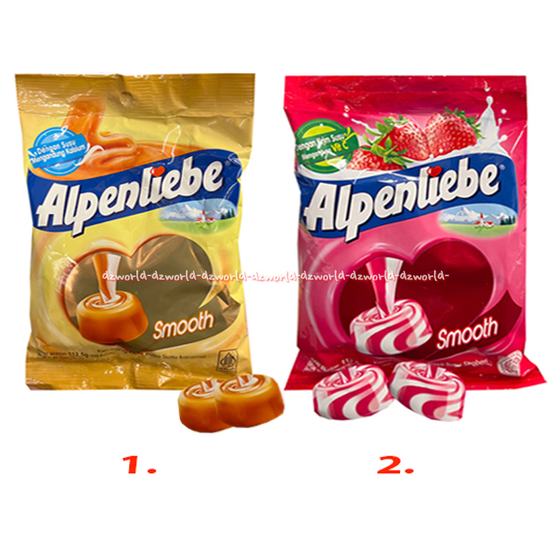 Jual Alpenliebe 112gr Smooth & Creamy Strawberry Candy Permen Susu ...