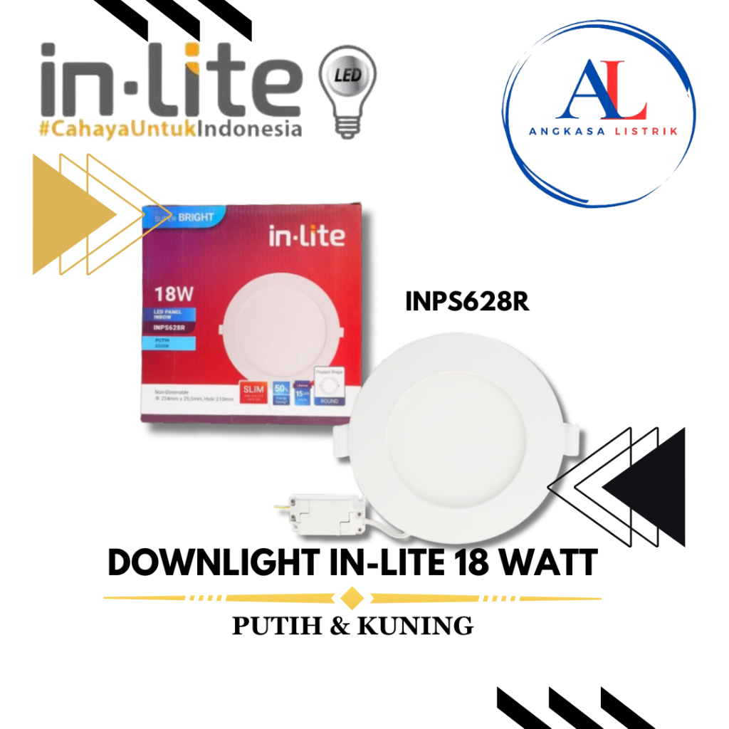 Jual LAMPU DOWNLIGHT / LAMPU PLAFON LED INLITE INPS628R 18 WATT ...