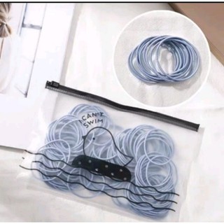 Jual Ikat Rambut polos/ Ikat Rambut Korea 100pcs/ Ikat Rambut hitam/ I ...