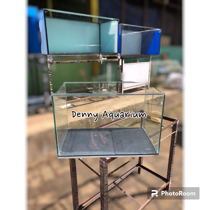 Jual Aquarium kaca ukuran 40x25x28cm cm kaca bening, mulus.. Ketebalan ...