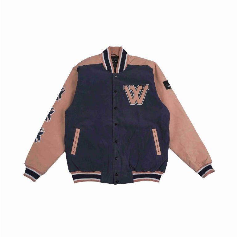 Jual W.ESSENTIÈLS Steinway Collegiate Varsity Jacket Midnight Peach ...