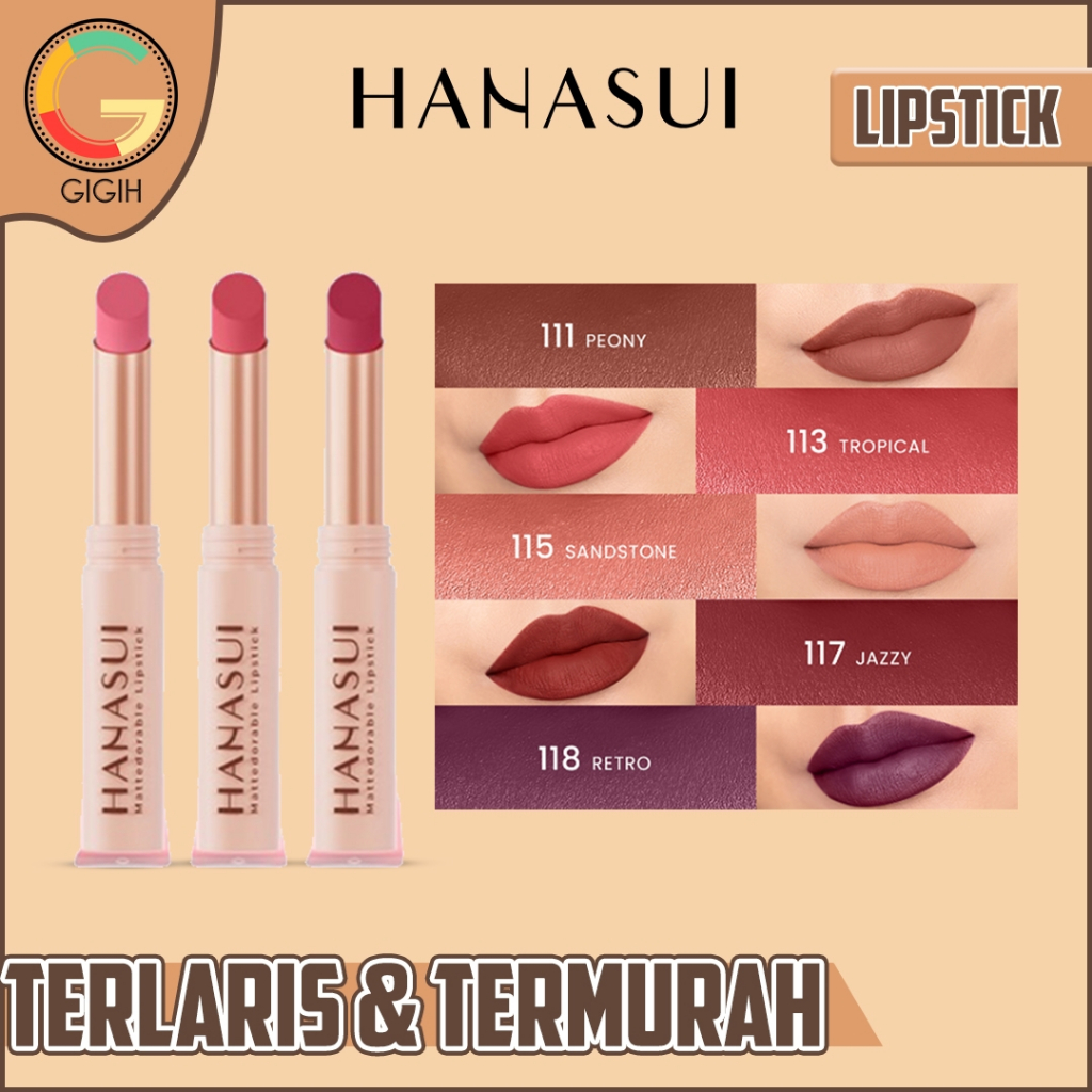 Jual HANASUI MATTEDORABLE LIPSTICK ANTI GESER!! | Shopee Indonesia