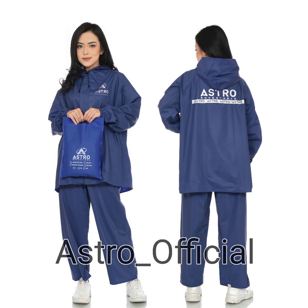 Jual Jas Hujan Raincoat Merek ASTRO ADVENTURES Jas Hujan Setelan Wanita Dan Pria Dewasa Jumbo ...