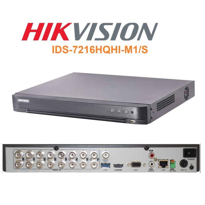 Jual DVR HIKVISION 16CH IDS-7216HQHI-M1/E ACUSENSE | Shopee Indonesia