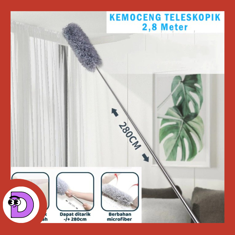 Jual Alat pembersih Plafon Langit Sapu Sarang laba2 Debu Kemoceng Teleskopik 280 cm | Shopee ...