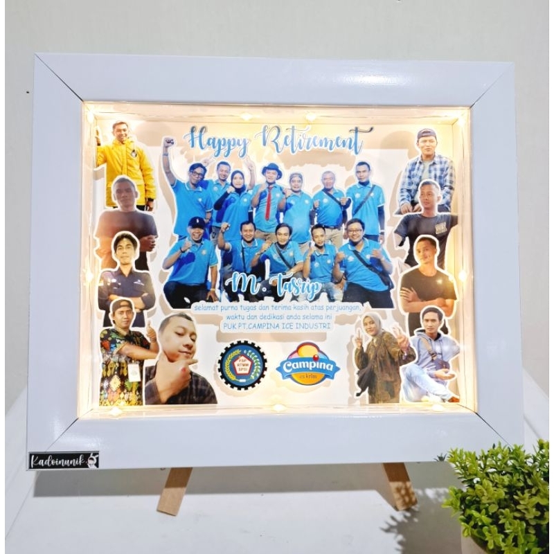 Jual Scrapframe 3D uk 20x25 frame box kado Retirement kado farwell ...