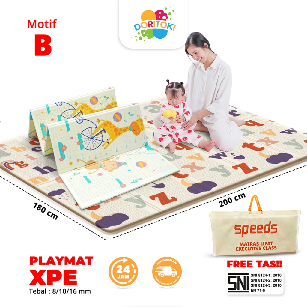 Jual Doritoki SNI B Playmat Bayi Karpet Lipat Playmat Foldable Bayi ...