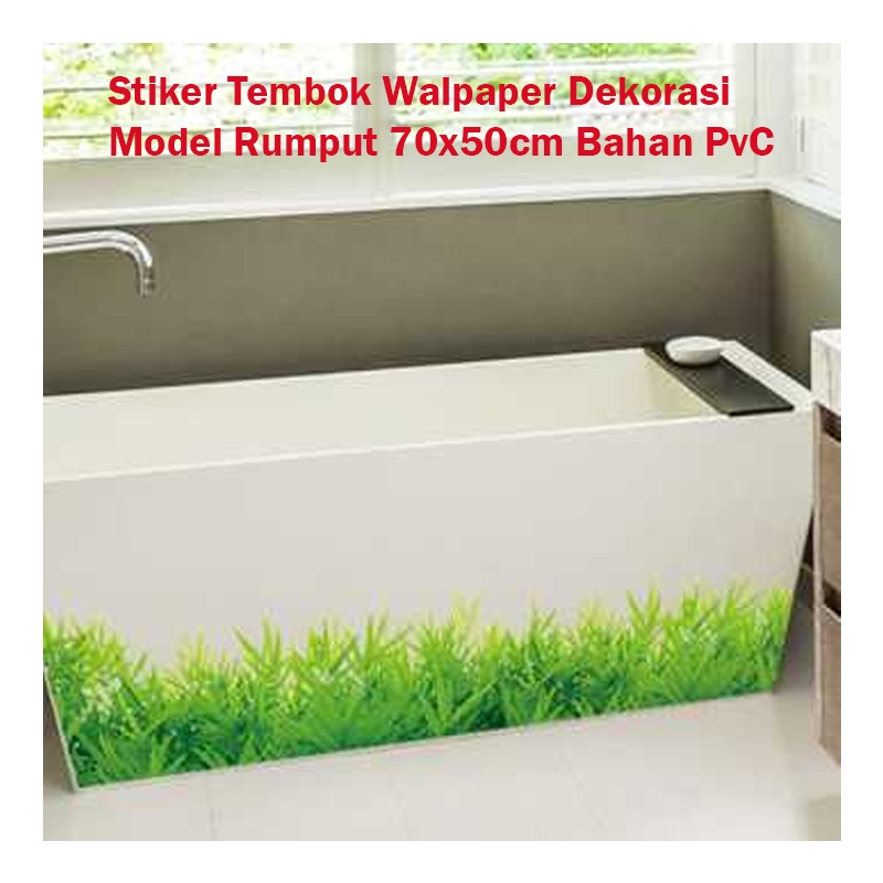 Jual Stiker Tembok Walpaper Dekorasi Model Rumput 70x50cm Bahan PvC ...