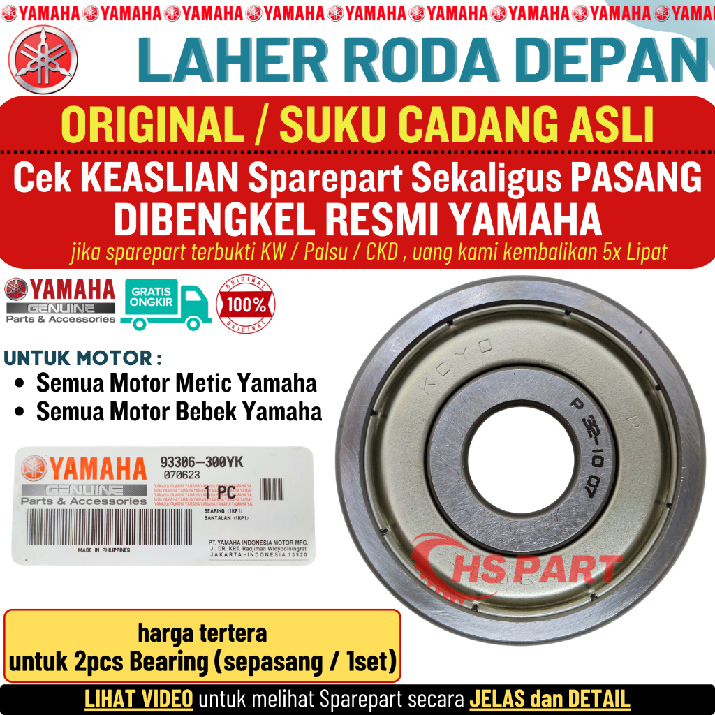 Jual Bearing Laher Lahar 6300 Yamaha Ori Mio Lama Mio Sporty Mio Soul Karbu Fino Karbu Mio M3 ...