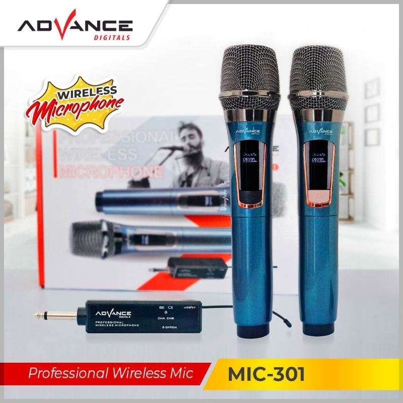 Jual Microphone Wireless 201 202 206 301 Advance | Shopee Indonesia