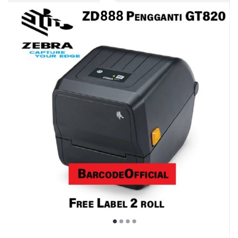 Jual PRINTER BARCODE ZEBRA ZD888 ORIGINAL sama dengan ZD230 GT820 GK888 | Shopee Indonesia