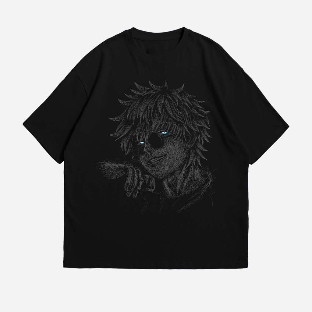 Jual RISEUPI Scribble T-shirt Gojo Satoru Anime Jujutsu Kaisen Cotton ...
