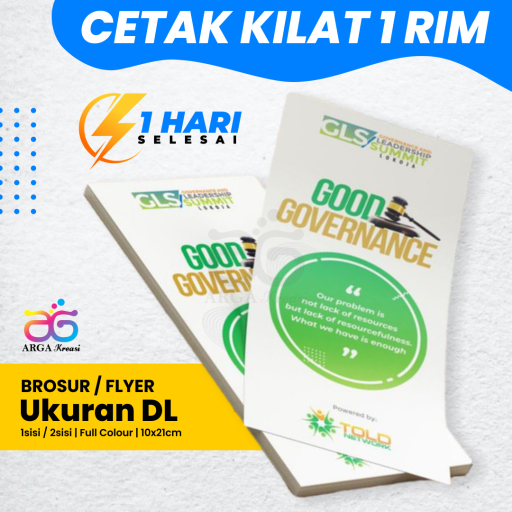 Jual Flyer 1 Rim DL 1/3 A4 Cetak Brosur Digital Printing Leaflet ...