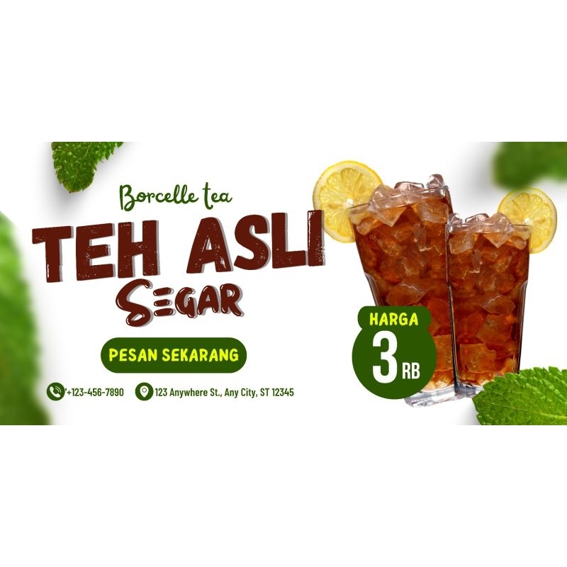 Jual banner minuman es teh jus capcin es teller es campur cedol dll ...