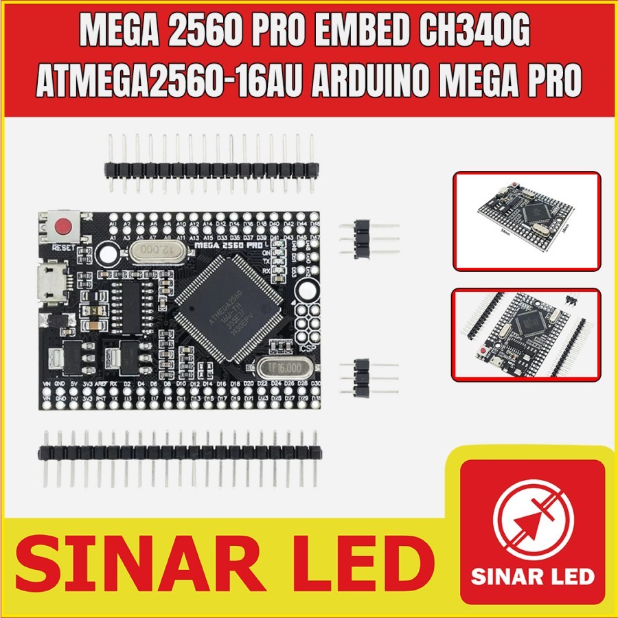 Jual Arduino Mega 2560 PRO CH340G ATmega2560-16AU High Quality | Shopee ...
