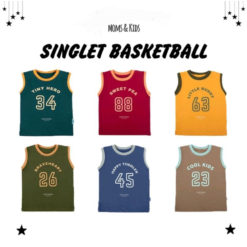 Jual Baju Kaos Kutung Basketball Series / Kaos Singlet Anak | Shopee ...