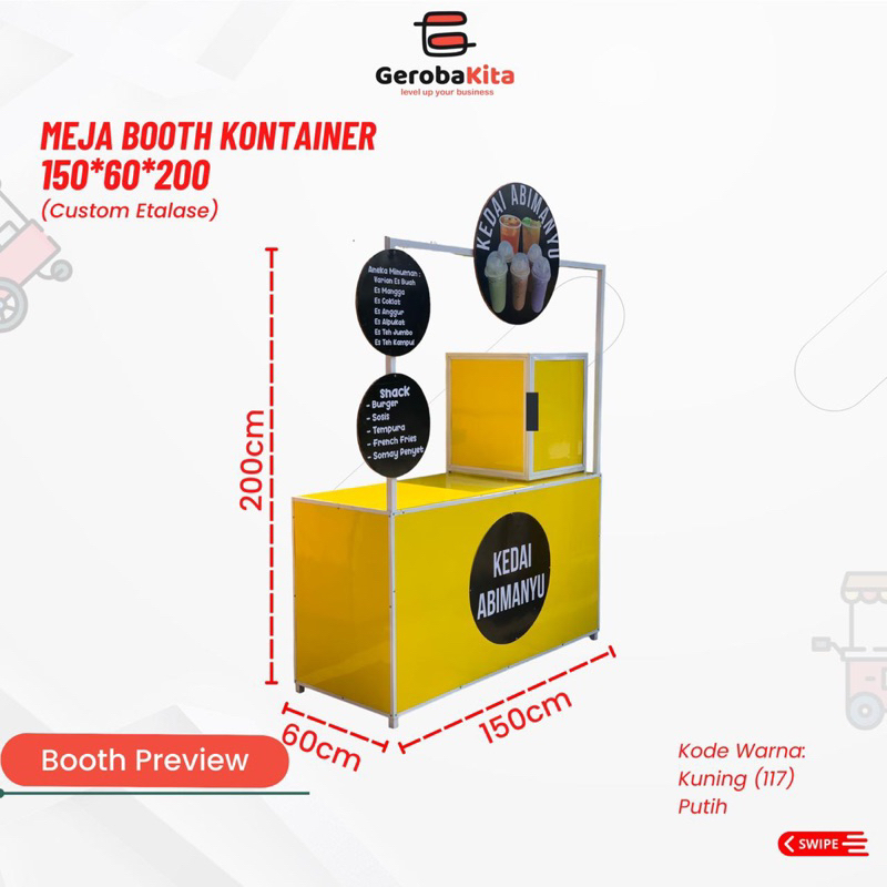 Jual Meja Booth 150x60x200 Custom | Shopee Indonesia