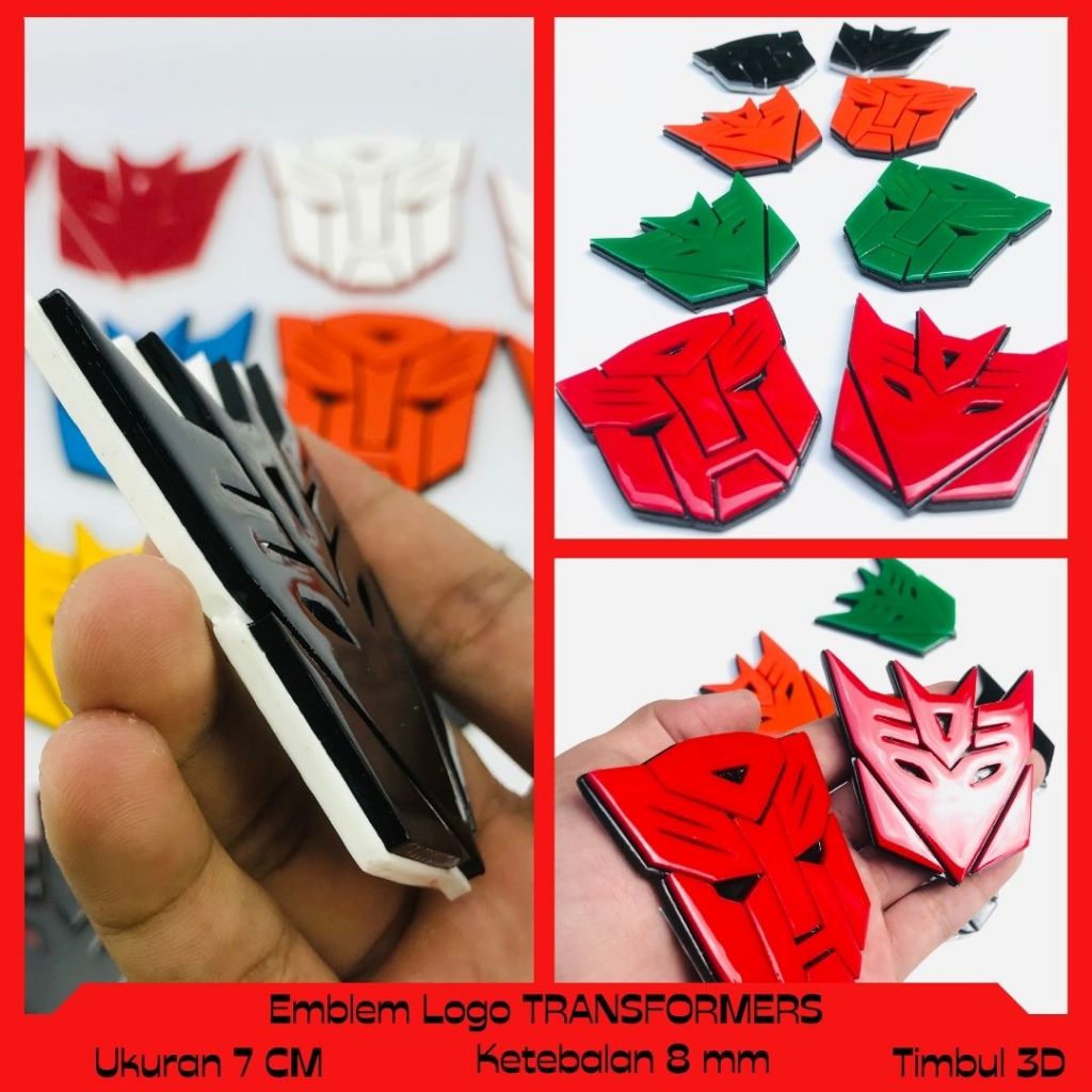 Jual EMBLEM TRANSFORMERS DIJUAL SATUAN LOGO 3D TIMBUL UNTUK MOBIL ...