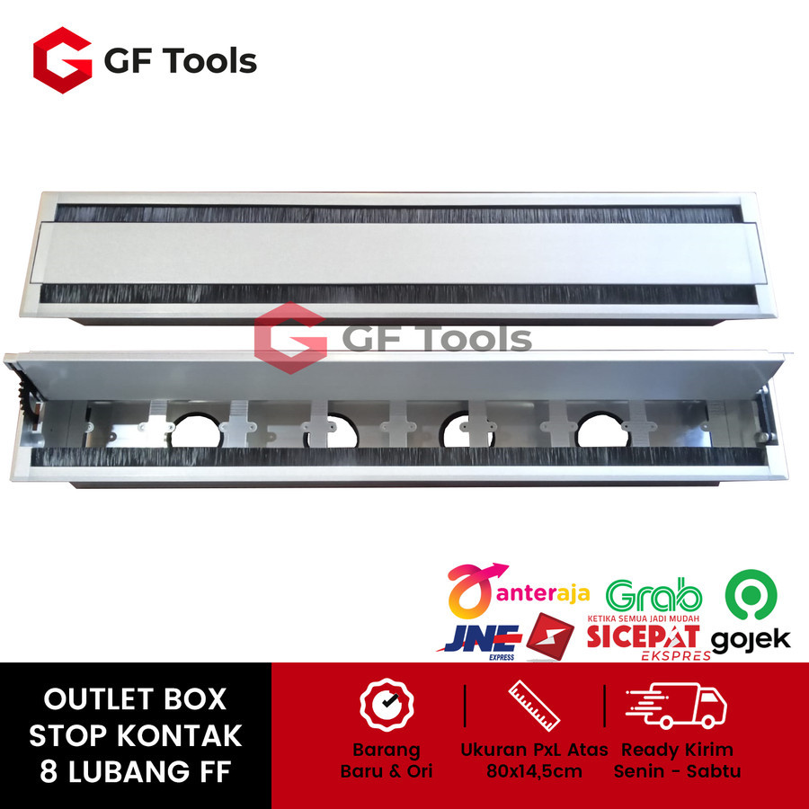Jual Stop Kontak Outlet Listrik Grommet Box Meja Meeting Rapat 8 Lubang ...