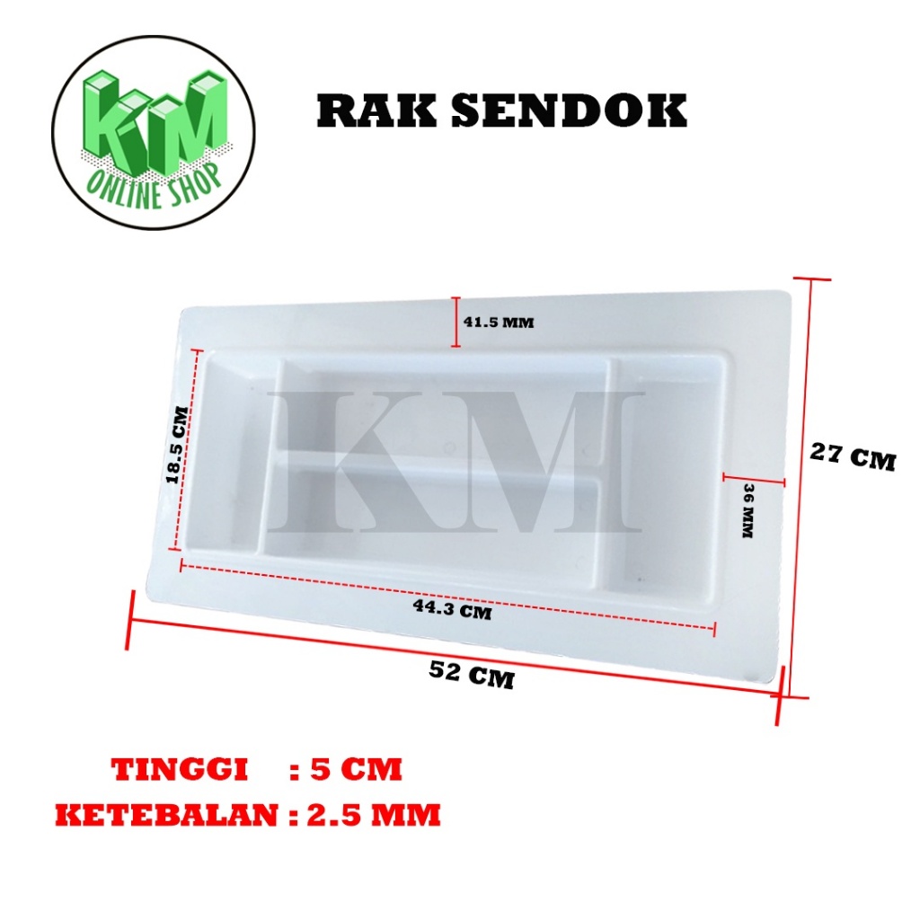 Jual Rak Sendok / Drawer Kecil Plastik 52 x 27 x 5 cm | Shopee Indonesia