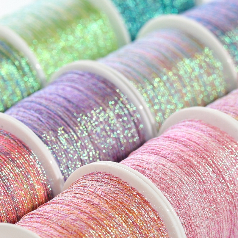 Jual 1 ROLL Shine String Tali Benang Metalik Metallic String - 12 HELAI ...