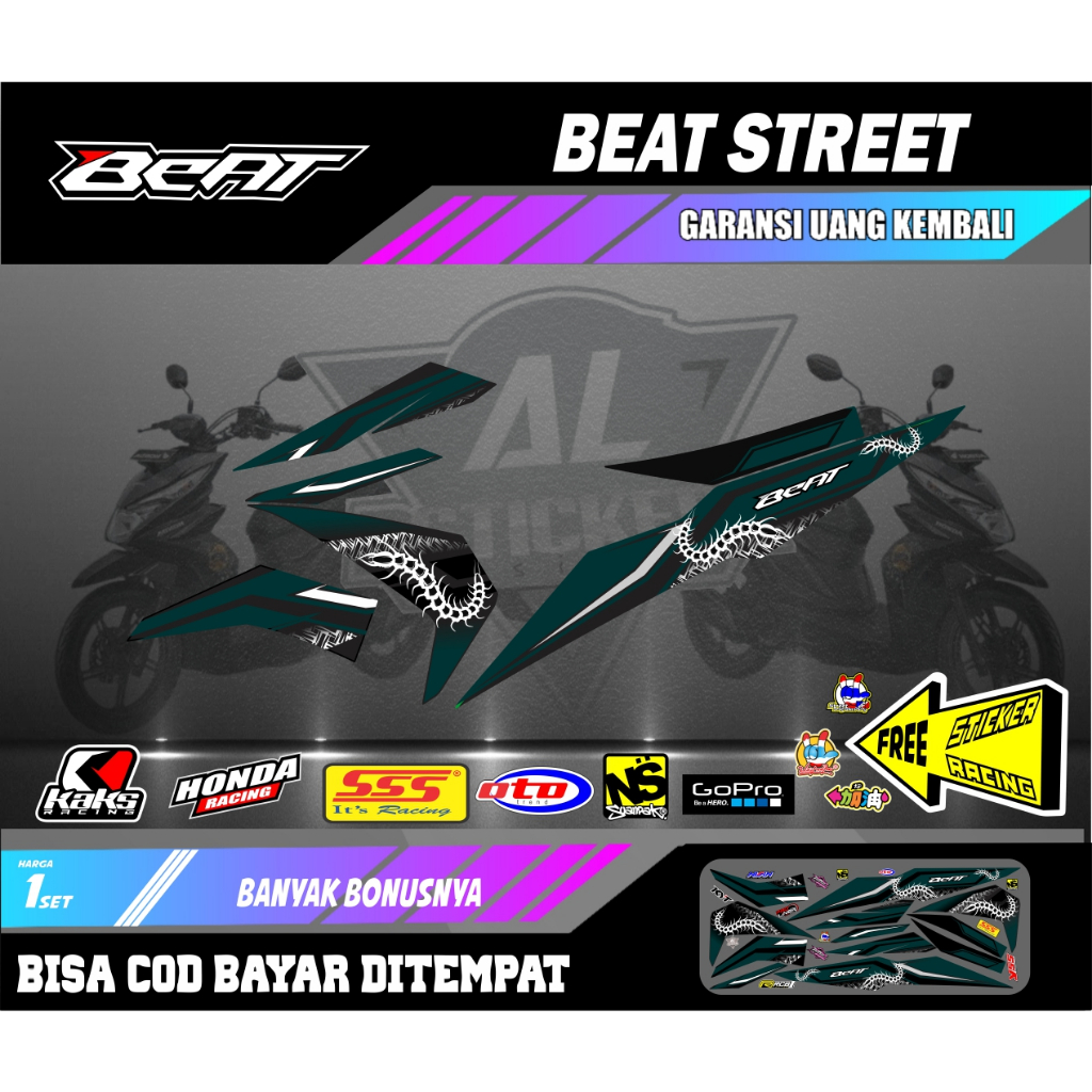 Jual Striping Beat Fi New Esp Street Iss tahun 2016 2017 2018 2019 ...