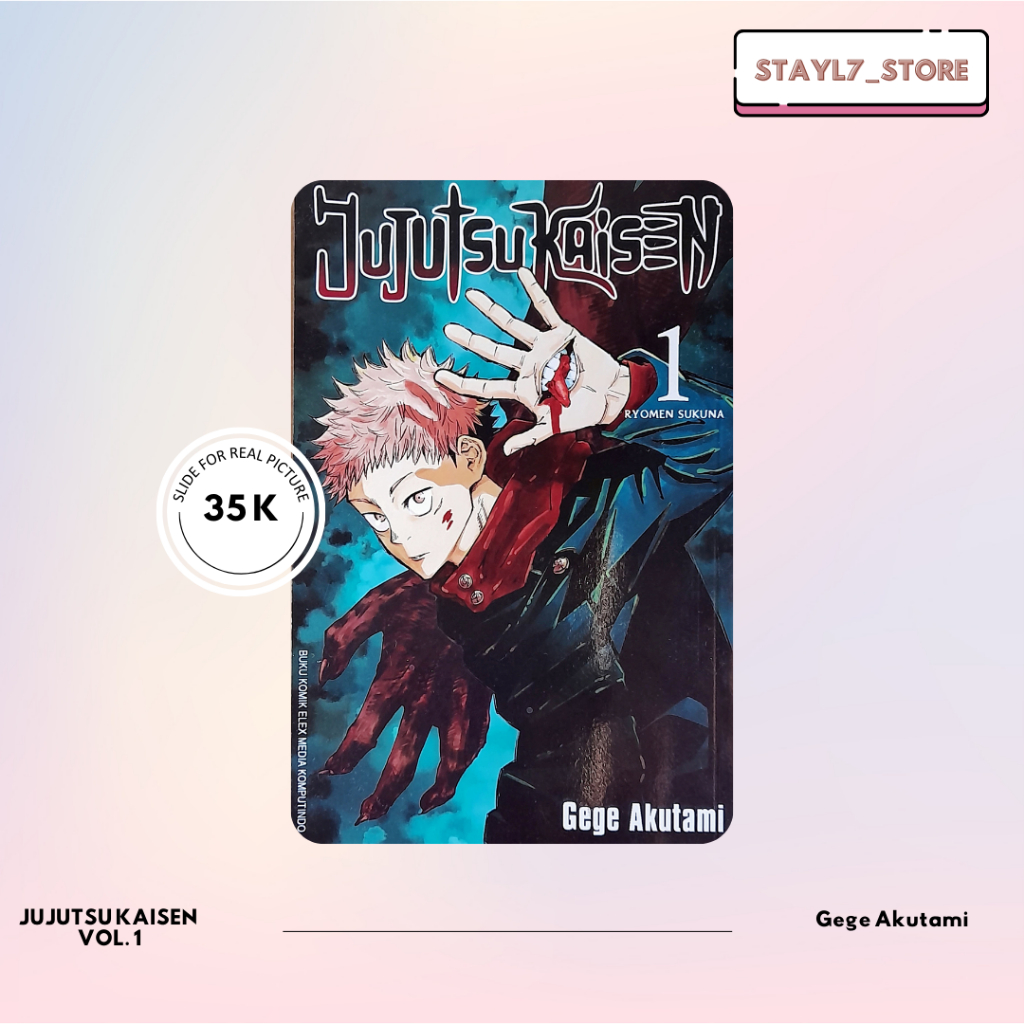Jual Jujutsu Kaisen Vol.01Gege Akutami (Buku Novel Komik Bekas Preloved) | Shopee Indonesia
