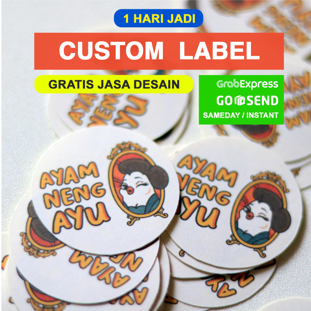 Jual STIKER CUSTOM STICKER LABEL GRATIS JASA DESAIN SEHARI JADI ...
