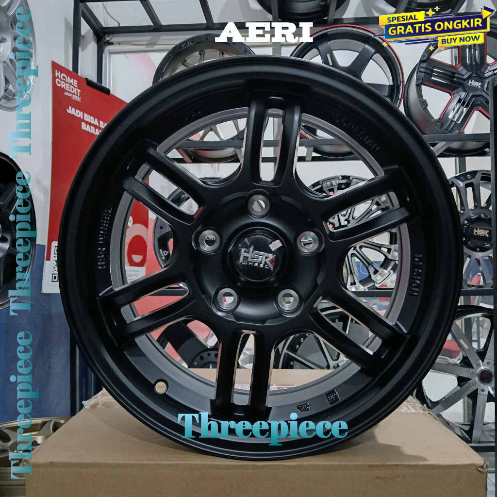 Jual Velg Mobil HSR Aeri Ring 15 Lobang 5x114,3 Lebar 6,5 ET 42 Black | Shopee Indonesia