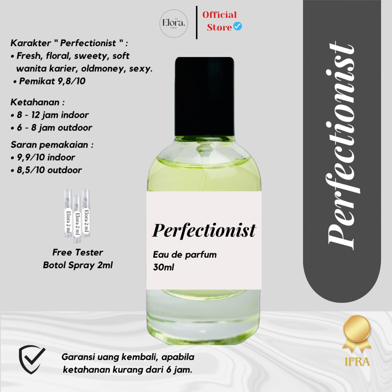 Jual ELORA FRAGRANCE - PERFECTIONIST (NO BOX - HANYA BOTOL SAJA ISI ...