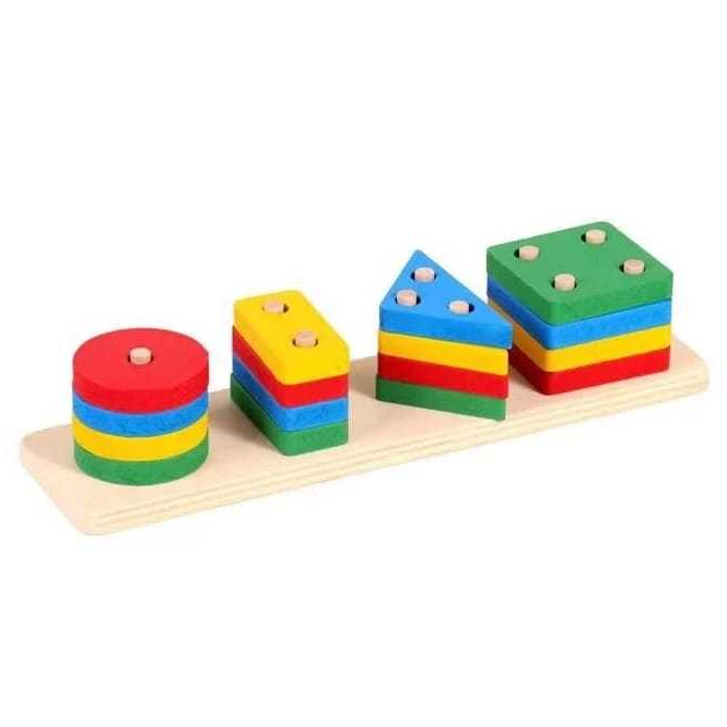 Jual Mainan Edukatif Shape Sorting Rainbow Rectangle Mengenal Warna Dan ...