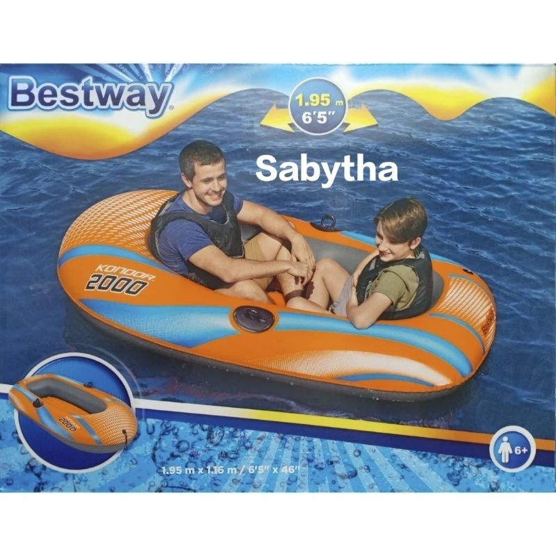 Jual Perahu Karet Hydro Force Raft SNI 2 Orang / Boat Karet BESTWAY ...