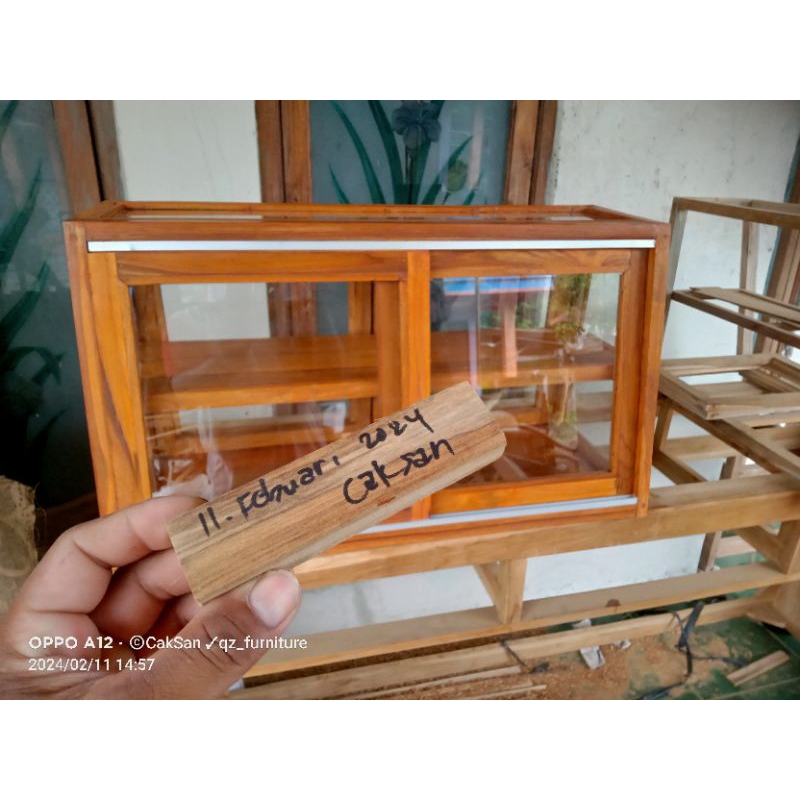 Jual Etalase Kayu Jati/Etalase makanan/Etalase Roti/Etalase Bakso ...