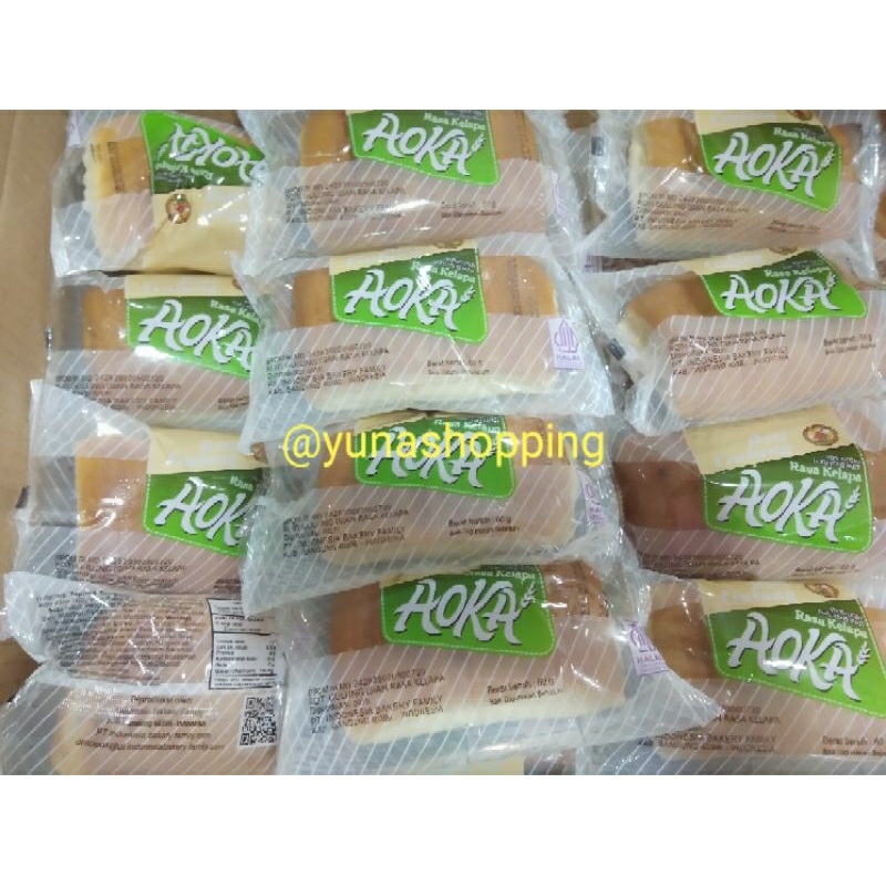 Jual Aoka Roti gulung rasa kelapa 4 pc @60g | Shopee Indonesia