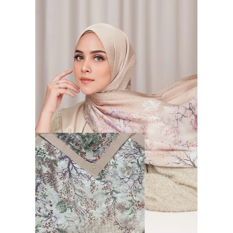 Jual jilbab segiempat hijab segi empat motif Voal buttonscarves | Shopee Indonesia