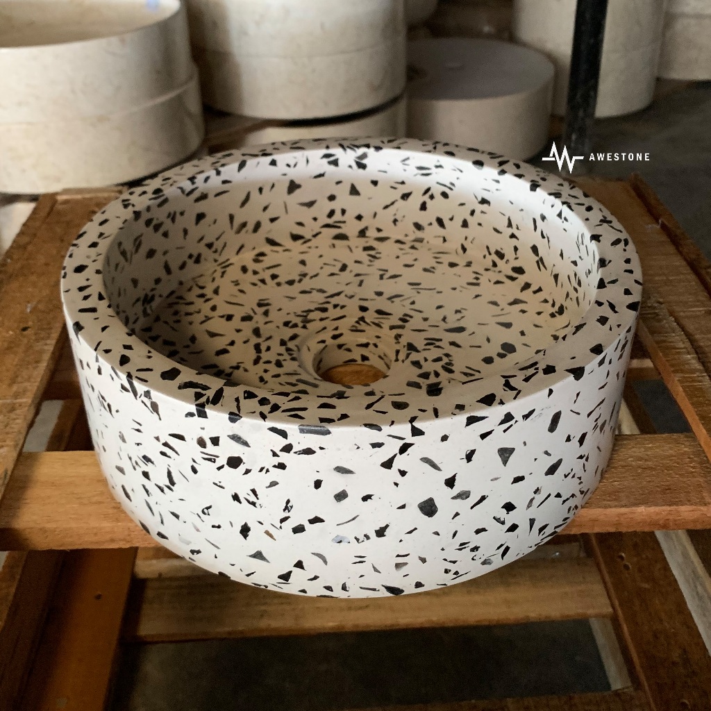Jual Wastafel Teraso Diameter 30cm Free Packing Peti Kayu | Wash Basin ...