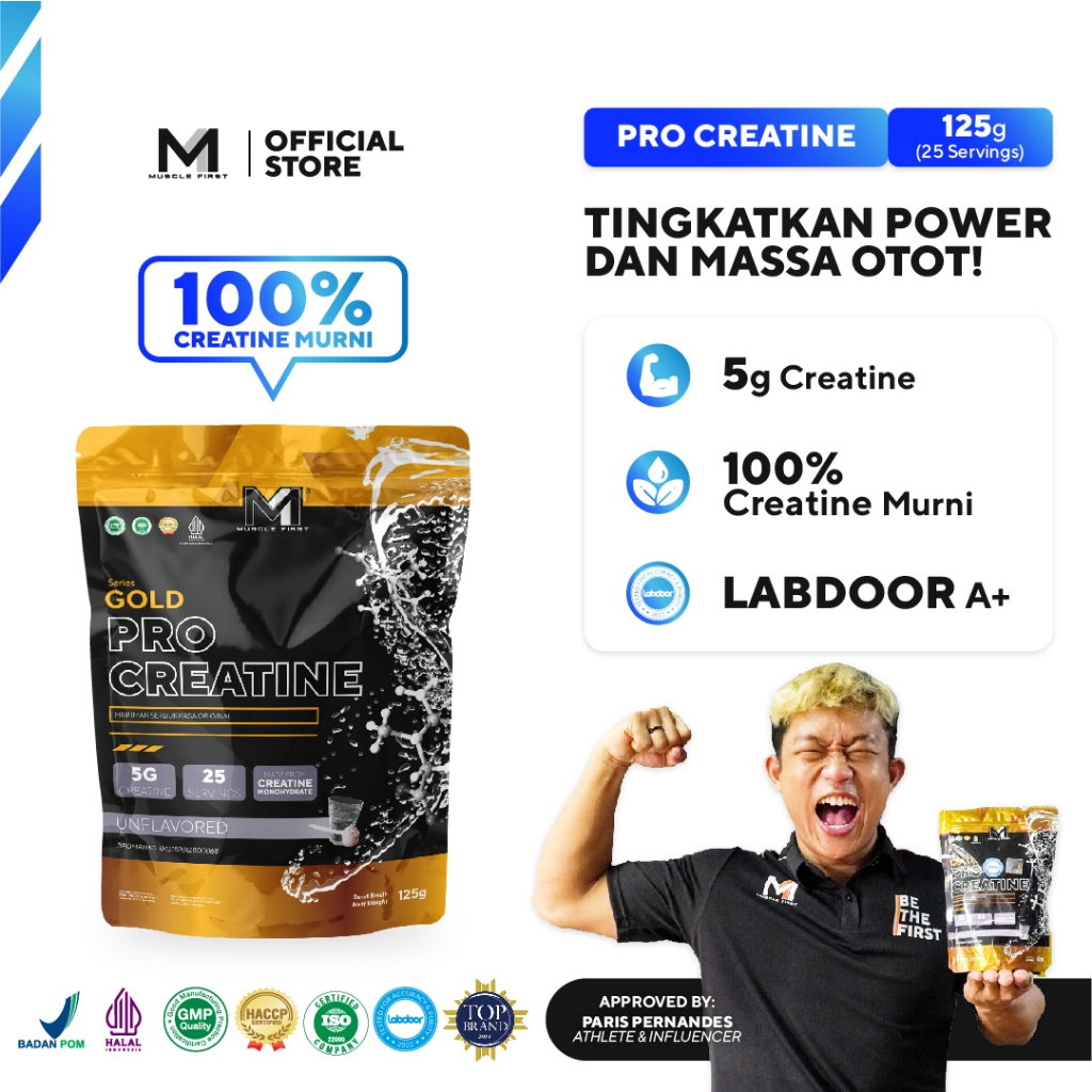 Jual MUSCLE FIRST Pro Creatine 125gr Unflavored - Menambah Massa Otot ...
