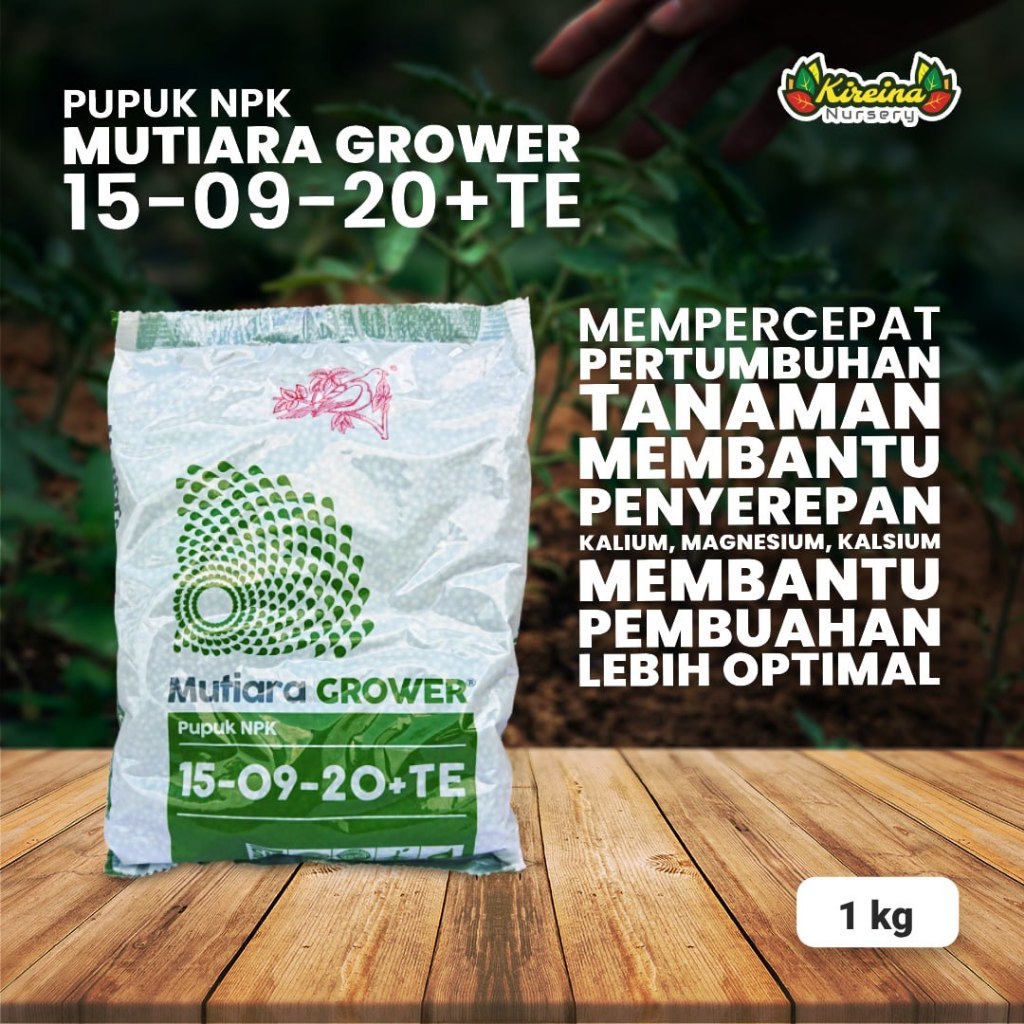Jual Pupuk NPK Mutiara Grower 15-09-20+TE 1 Kg | Shopee Indonesia