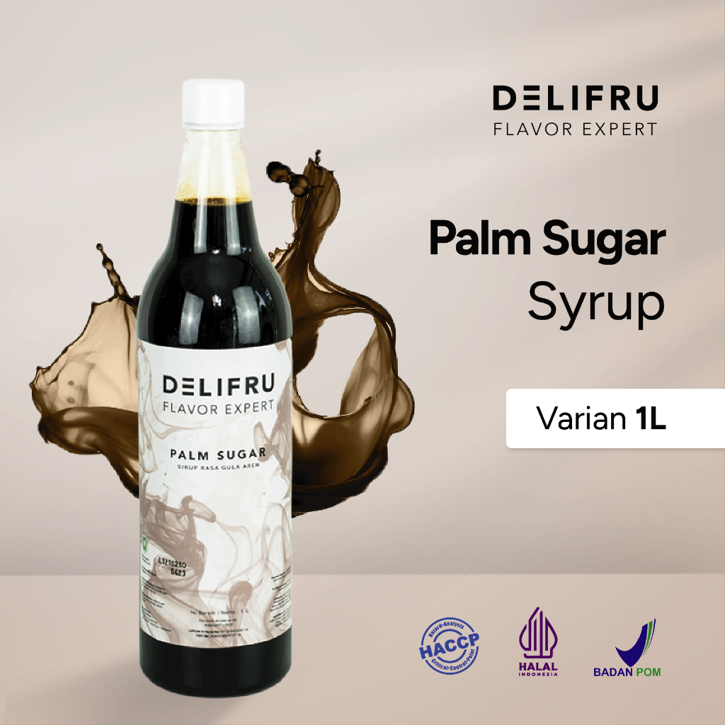 Jual Syrup Palm Sugar Delifru 1 Liter - Sirup Gula Aren / Palem Premium ...