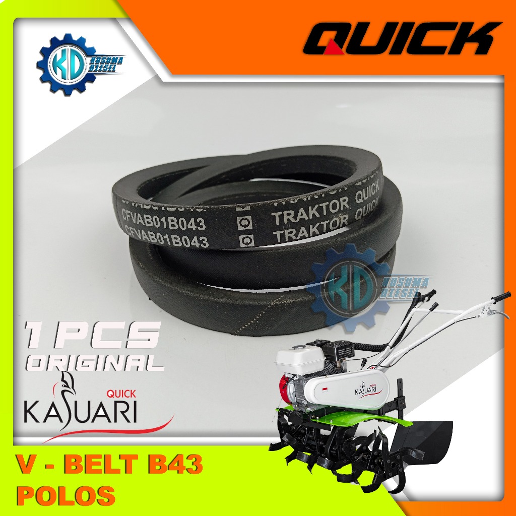 Jual V BELT B43 - BANDO - V BELT KASUARI - POLOS - KARET - BAN KIPAS ...