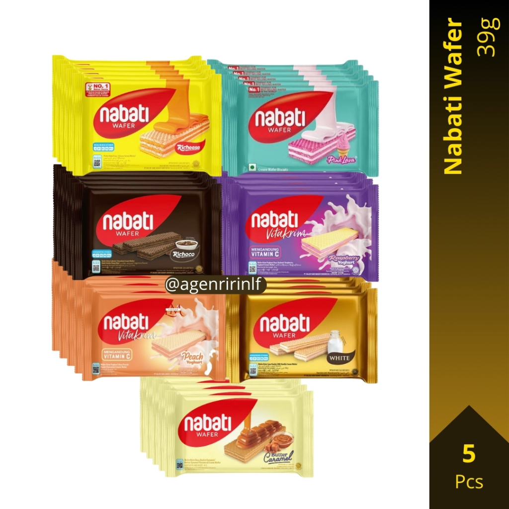 Jual Nabati Wafer 2000 (39 gr x 5 Pcs) | Nabati Kecil | Shopee Indonesia