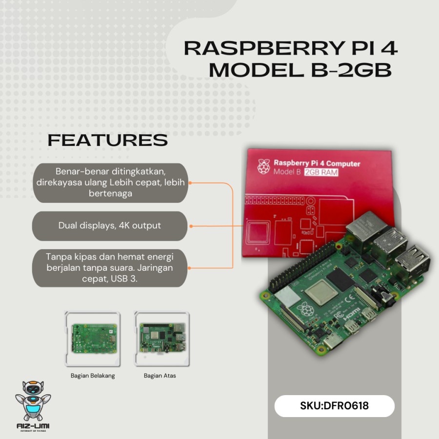 Jual Raspberry Pi 4 Model B RAM 2GB | Shopee Indonesia