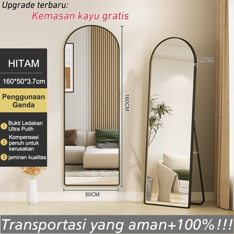 Jual [Upgrade-Kemasan kayu] Standing mirror Cermin standing 160 X 50 CM ...