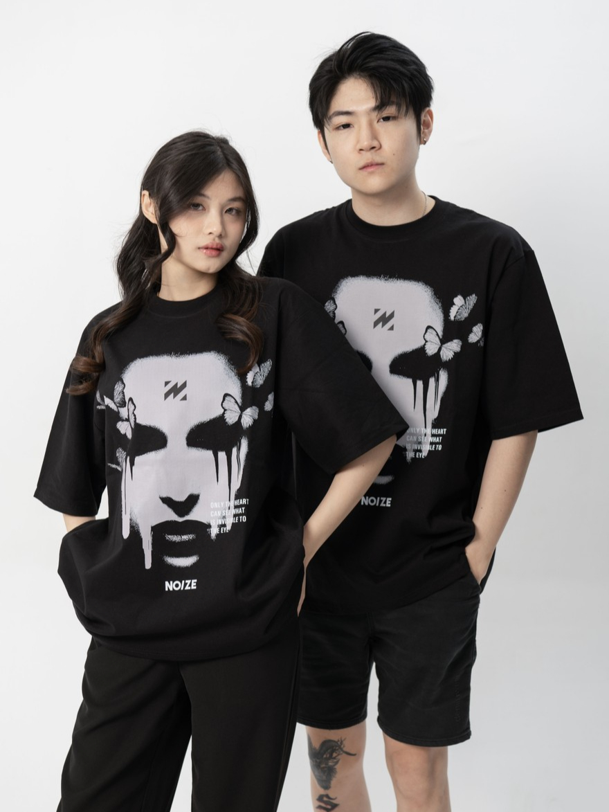 Jual NOIZE STUDIO Heavy Hearted - Oversized Tshirt (black) | Shopee Indonesia