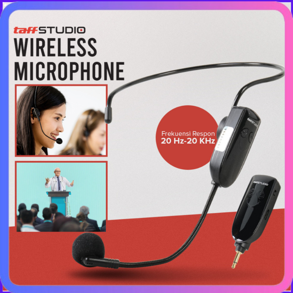 Jual Microphone Mic Clip On Wireless Bando UHF 2.4G Presentasi Tur Imam Masjid Musholla Call ...