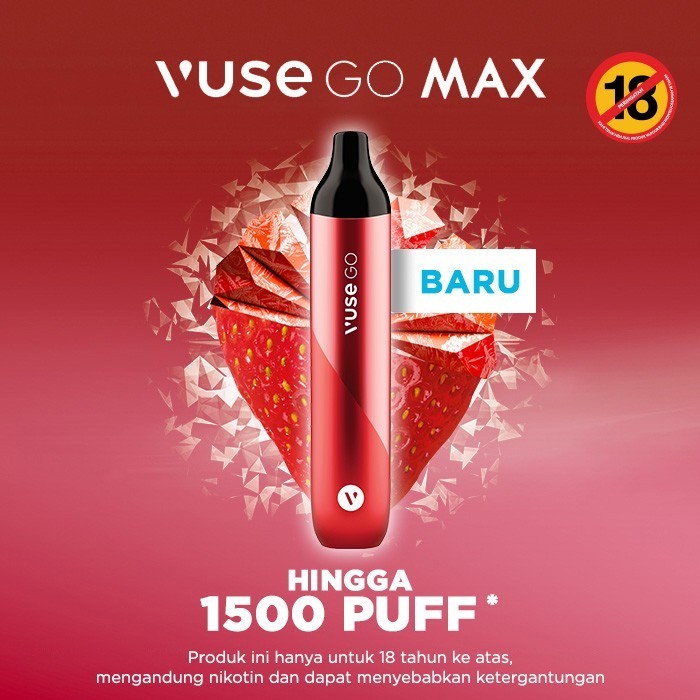Jual VUSE GO MAX DISPOSABLE VAPE 1500 RASA STRAWBERRY ICE | Shopee ...