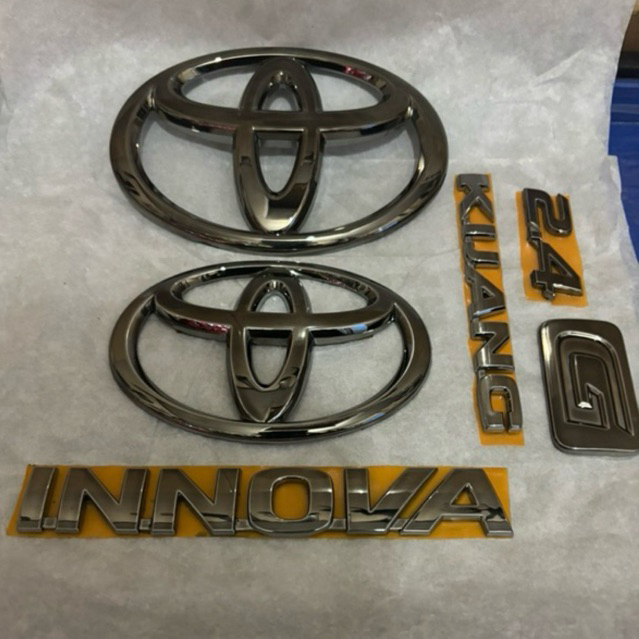 Jual logo komplit innova reborn black chrome set 6 pcs | Shopee Indonesia