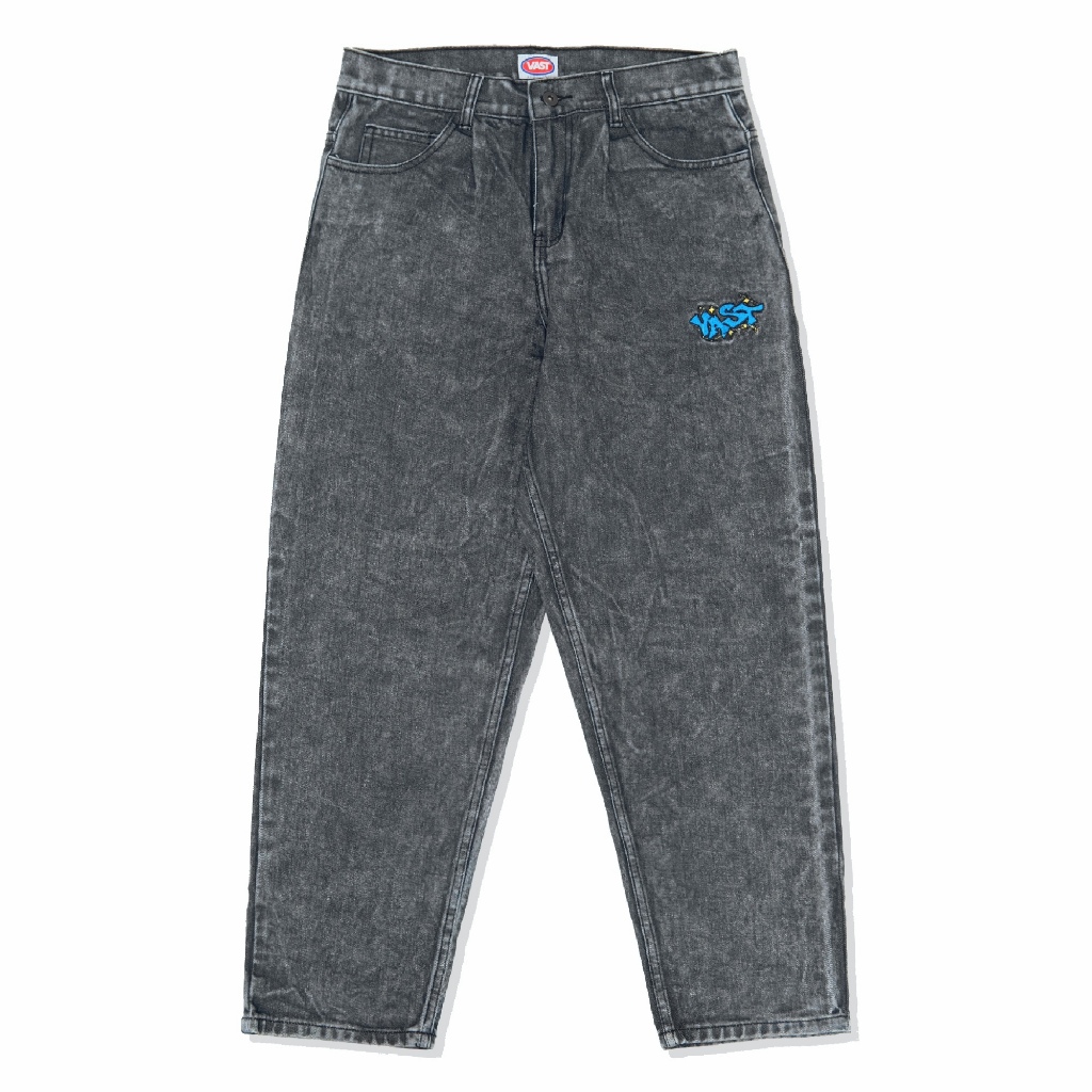 Jual VAST Baggy Pants - Denim Wash - Black | Shopee Indonesia